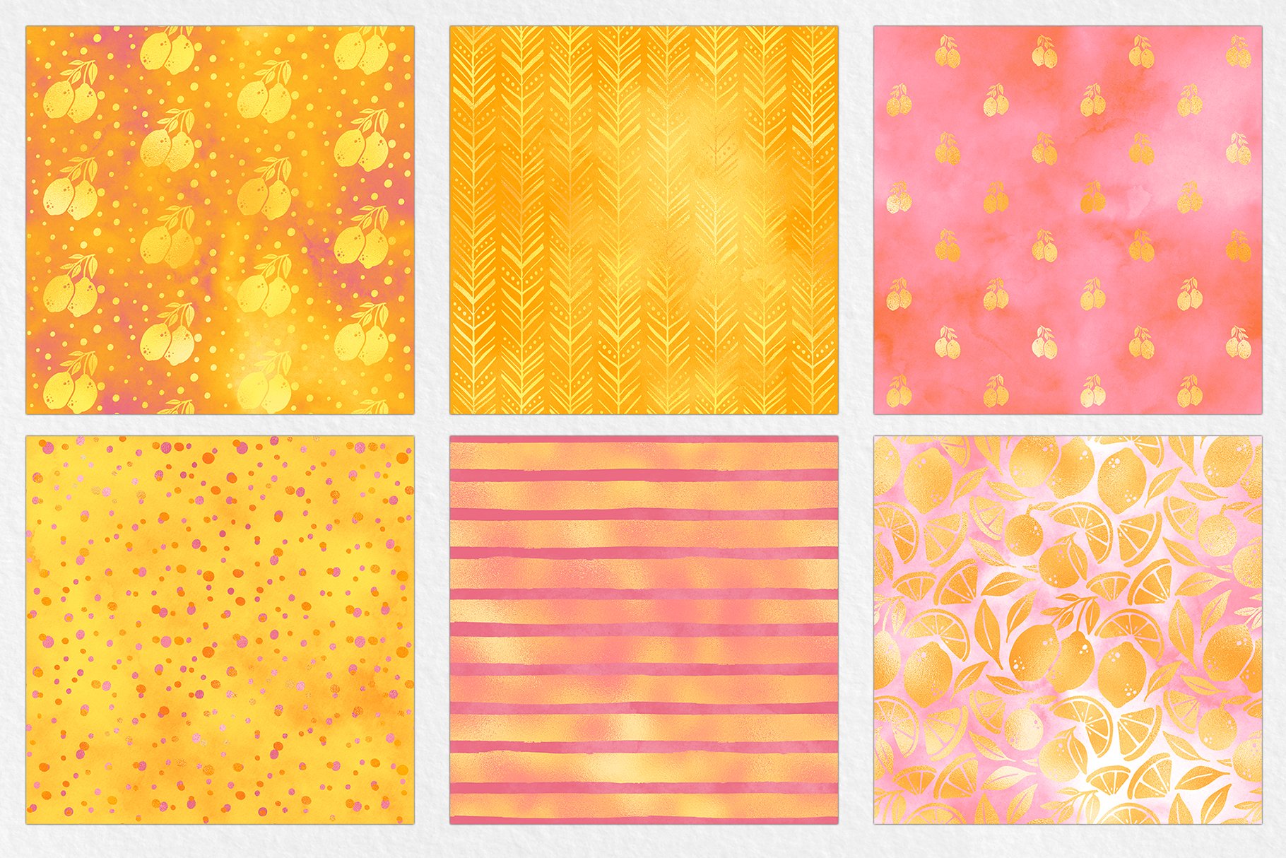 Lemonade Digital Paper Pack