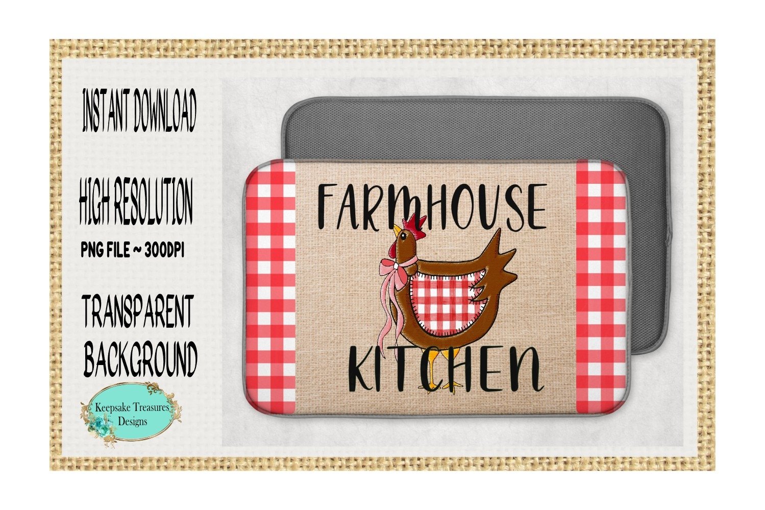 Farm House Kitchen, Sublimation Drying Mat Template (575348 ...