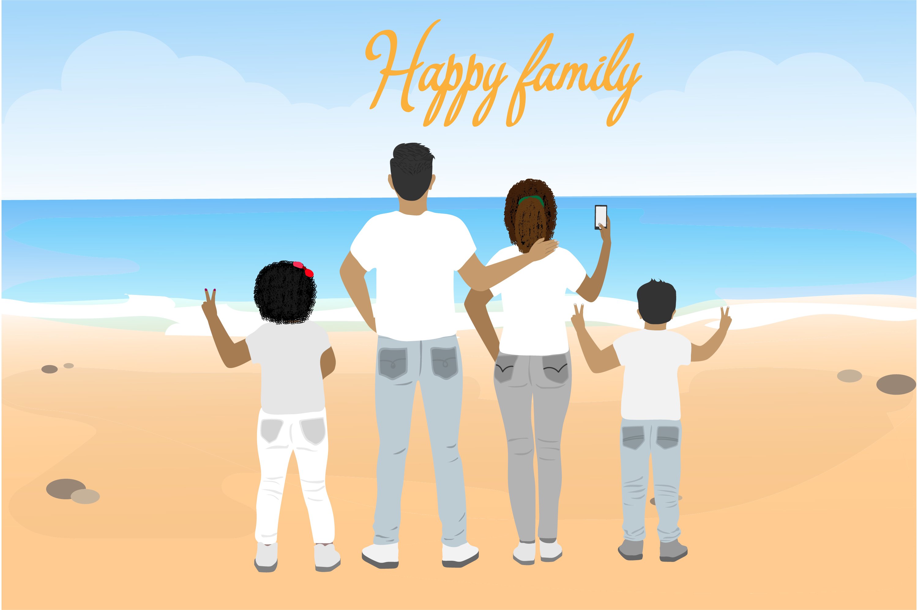 Best friends Family clipart Parents Kids figures selfie (1144750 ...