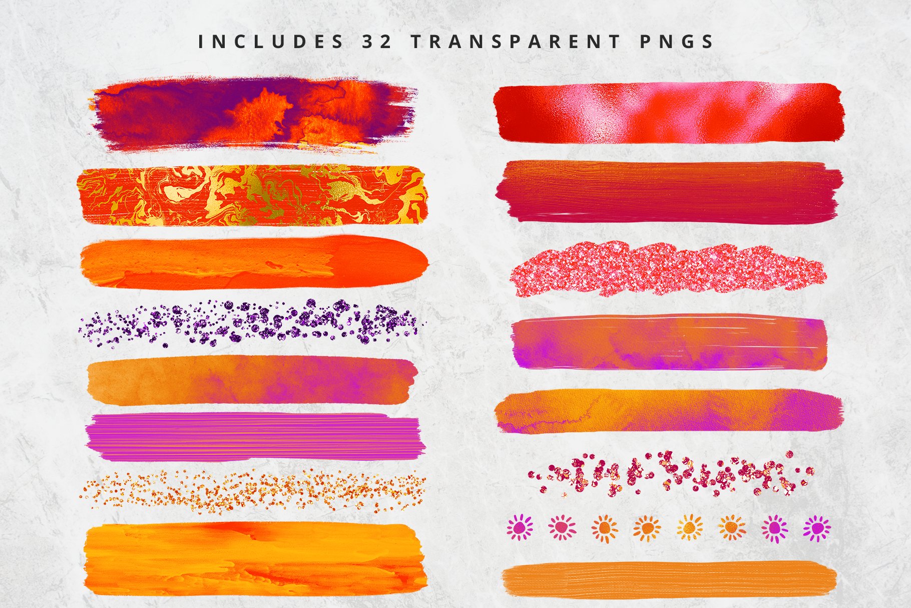 Sunset Brush Strokes