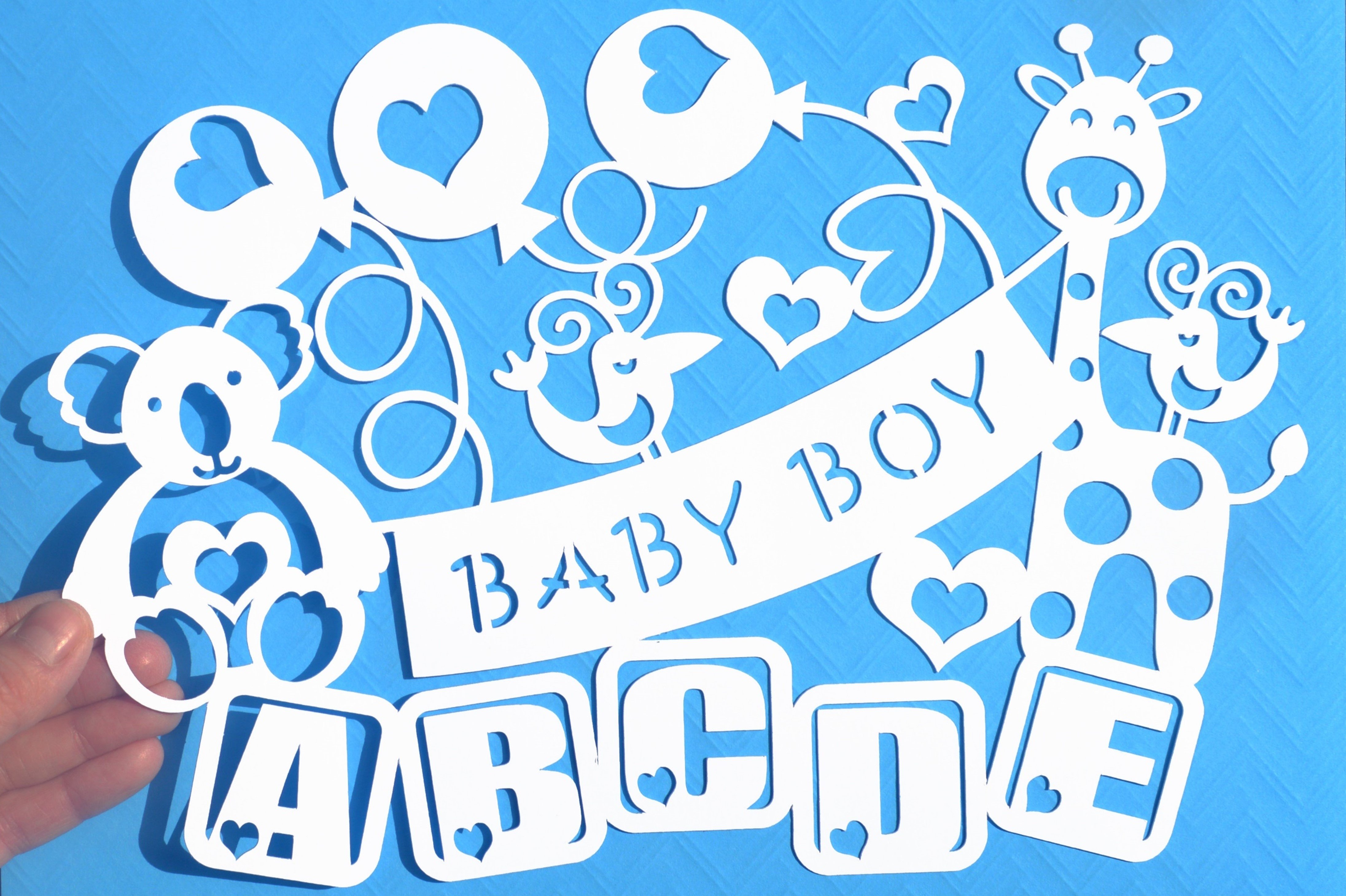 Baby Boy paper cut SVG / DXF / EPS files (31952) | SVGs | Design Bundles