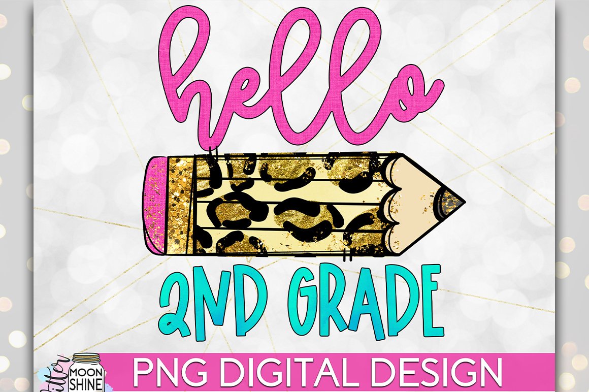 Girls Back To School Png, Leopard Pencil Trio Monogram Frame Png ...