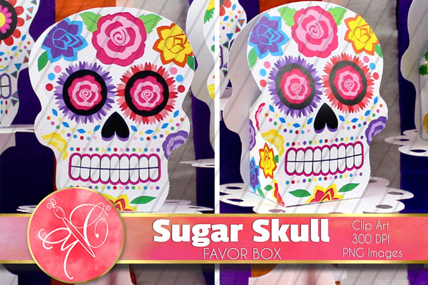Sugar Skull Favor Box / Printable (877746)