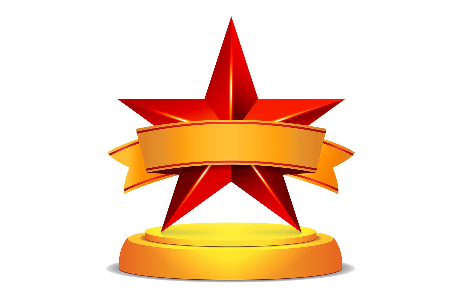 Gold Star Award. Shiny Vector Illustration. Modern Trophy (675178 ...