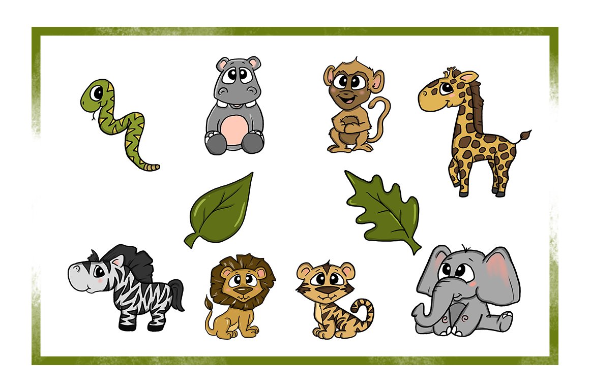 Zoo Clipart-DigitalClipart-Animal Clipart-Cute-Cartoon-Zoo Animals ...