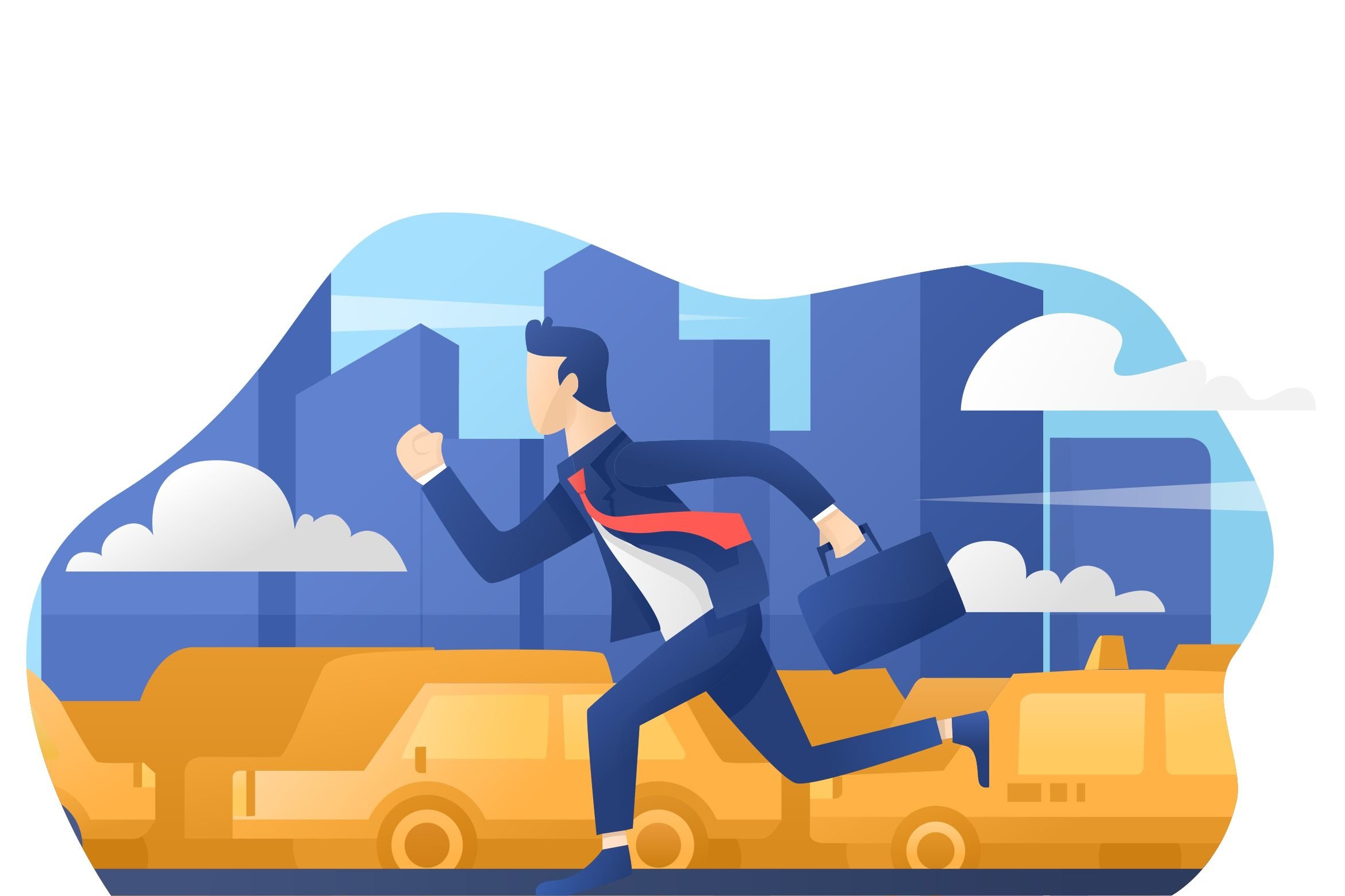 Late For Work - Vector Illustration (318642) | Illustrations | Design ...