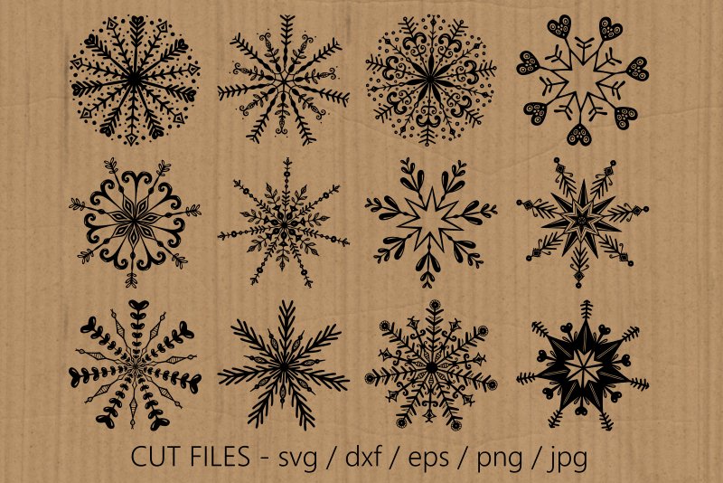 Winter Holiday Snowflake Seasonal Cut Files (818463) | Cut Files ...