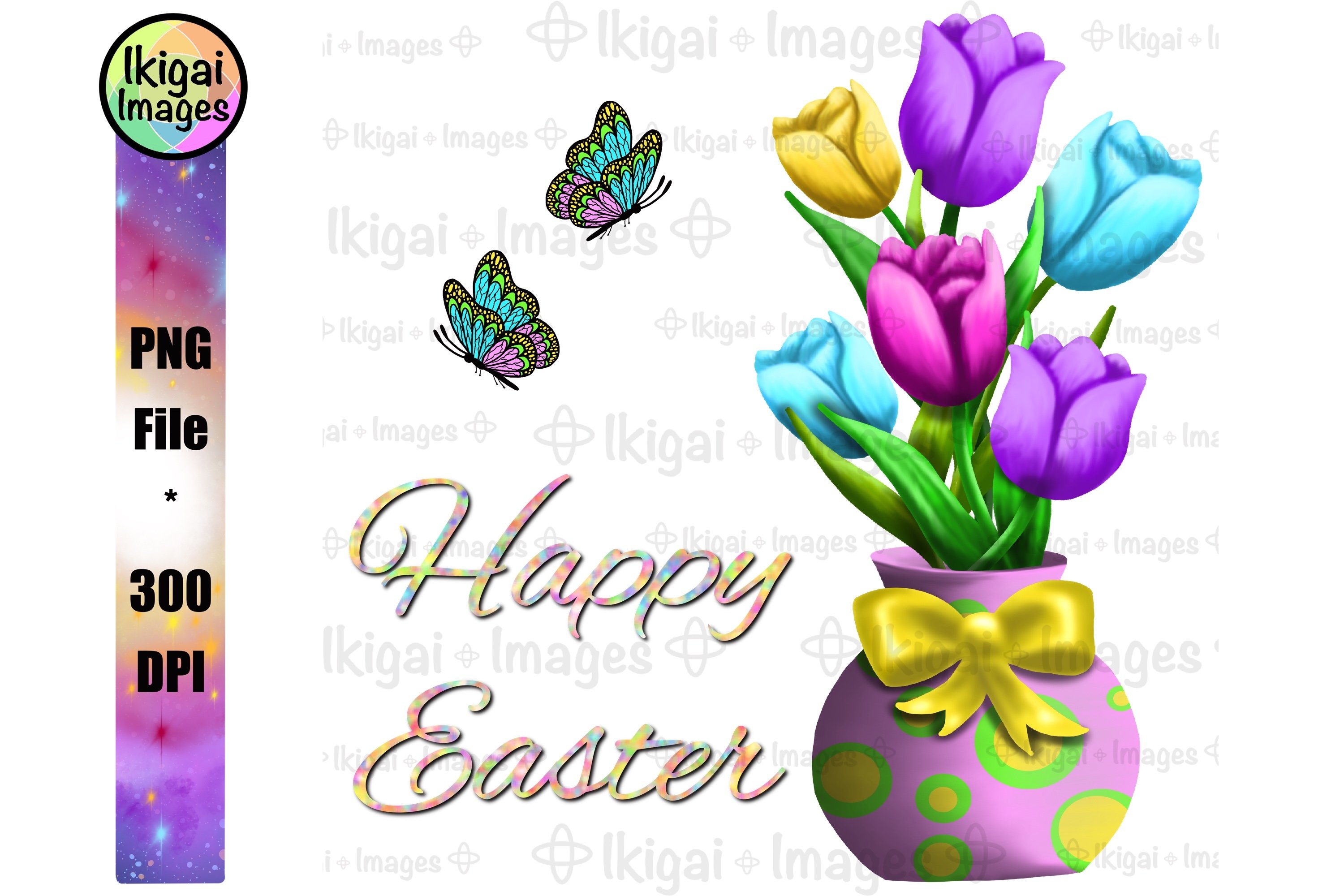 Easter Tulips Clip Art