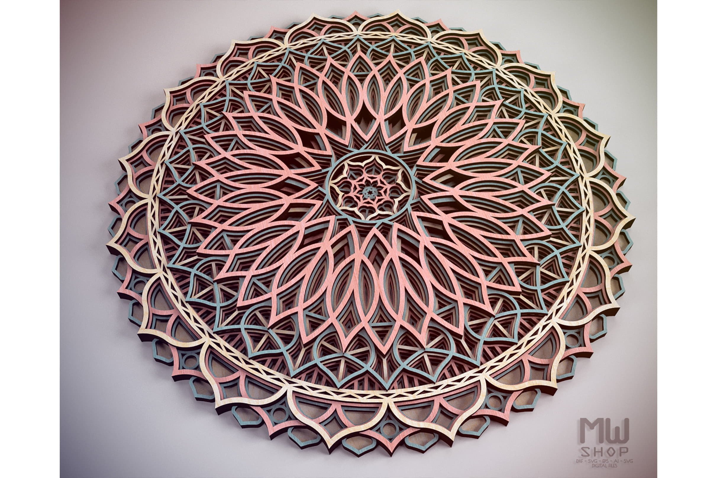 M16 - Wall Art Multilayer Mandala Pattern for Laser Cut (578822 ...