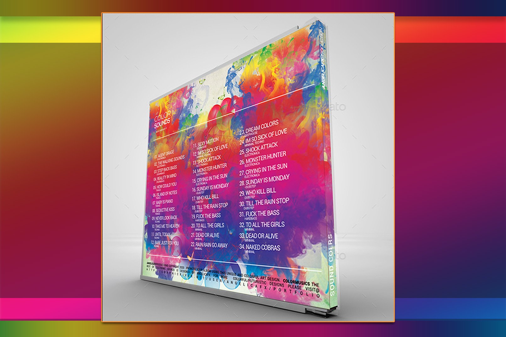Color Sounds Music Remixes CD/DVD (85294) | Branding | Design Bundles