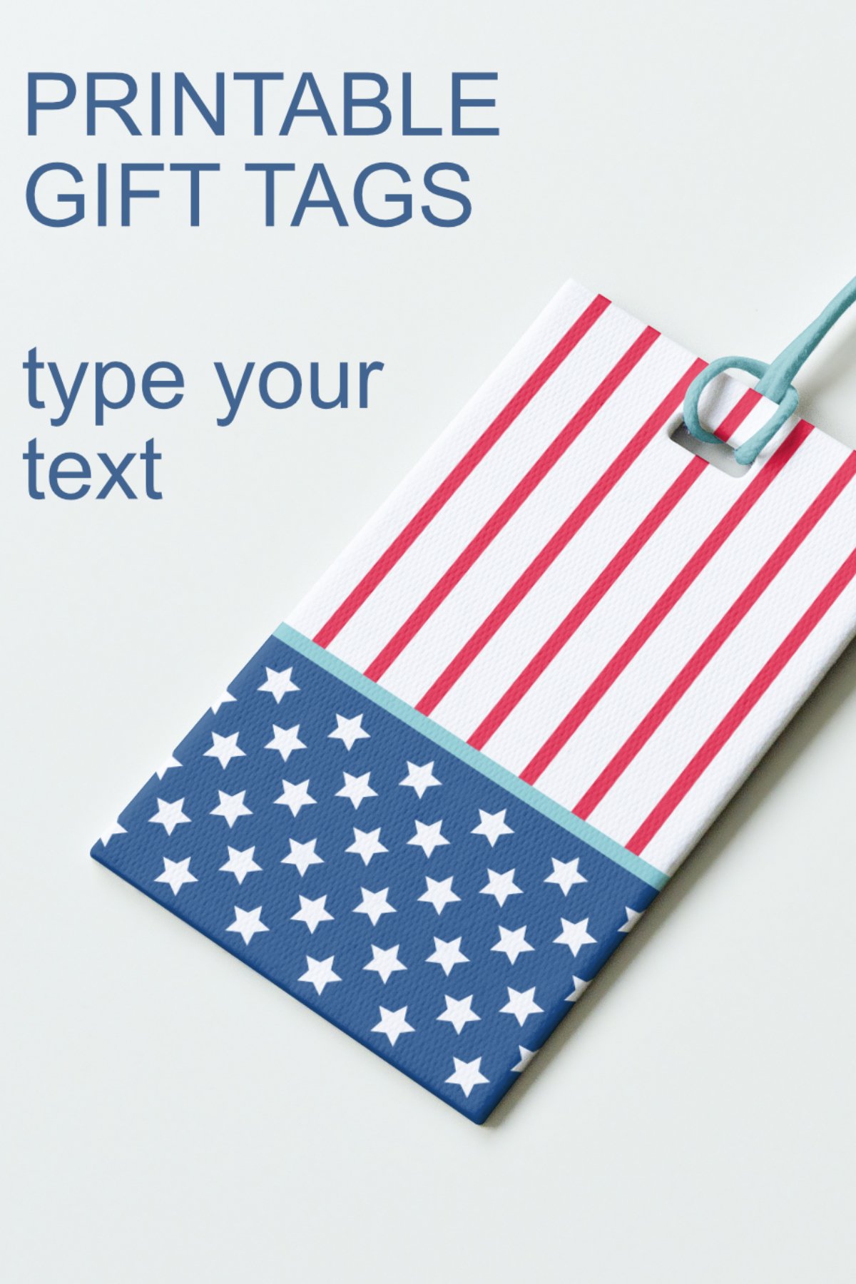 Patriotic Tags with Star Printable Editable PDF Tag Template (598985 ...