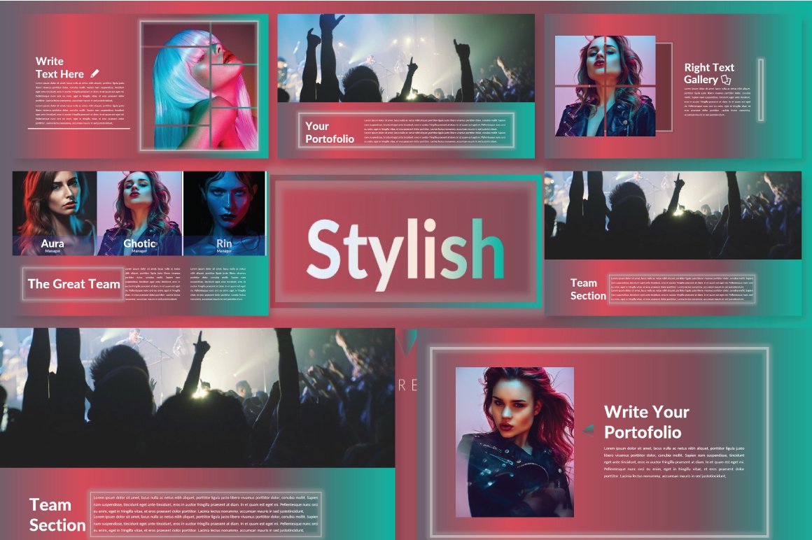 Stylish Presentation Template (116687) | Powerpoint | Design Bundles