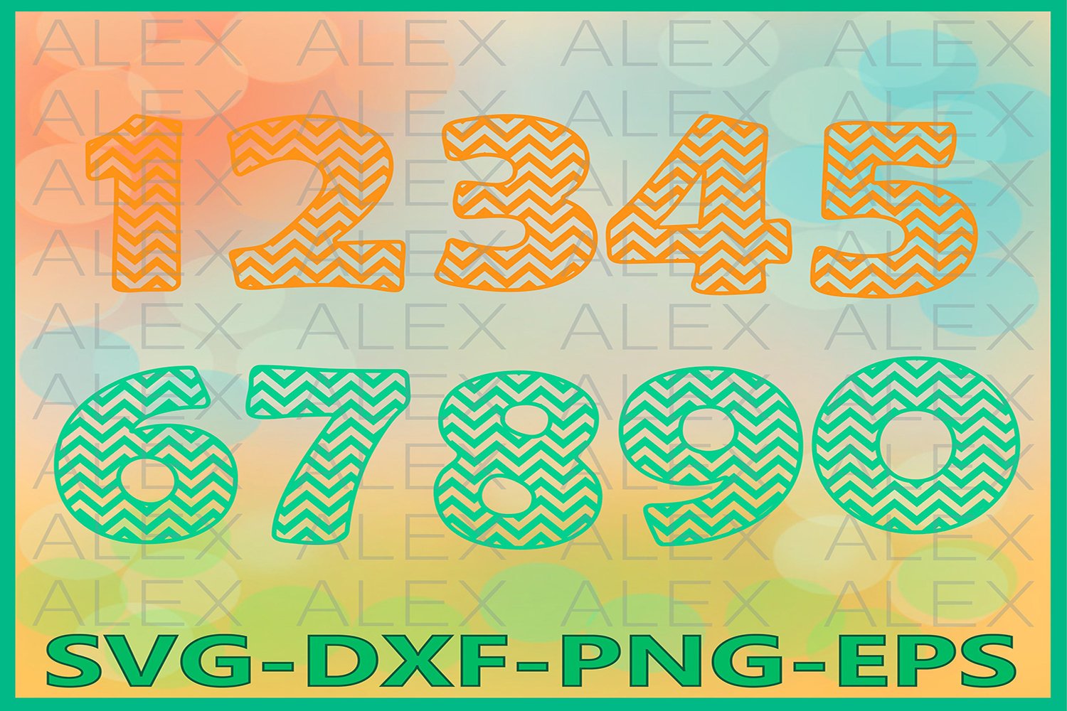 Numbers Chevron SVG Files, Numbers Svg (228186) | SVGs | Design Bundles