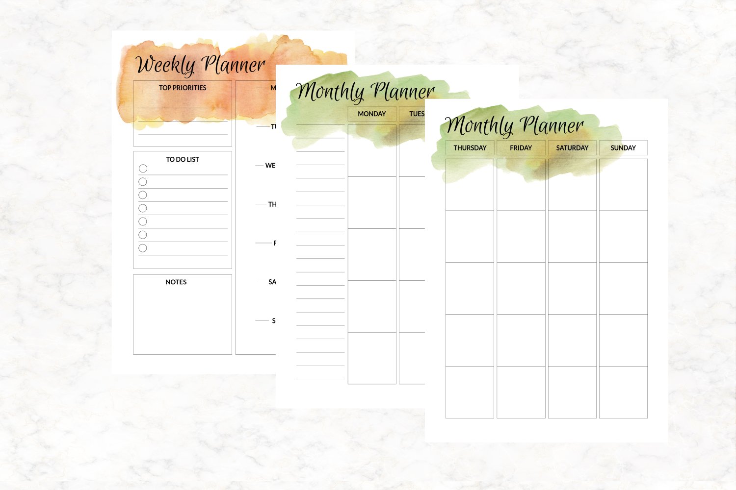 Watercolors Digital Planners