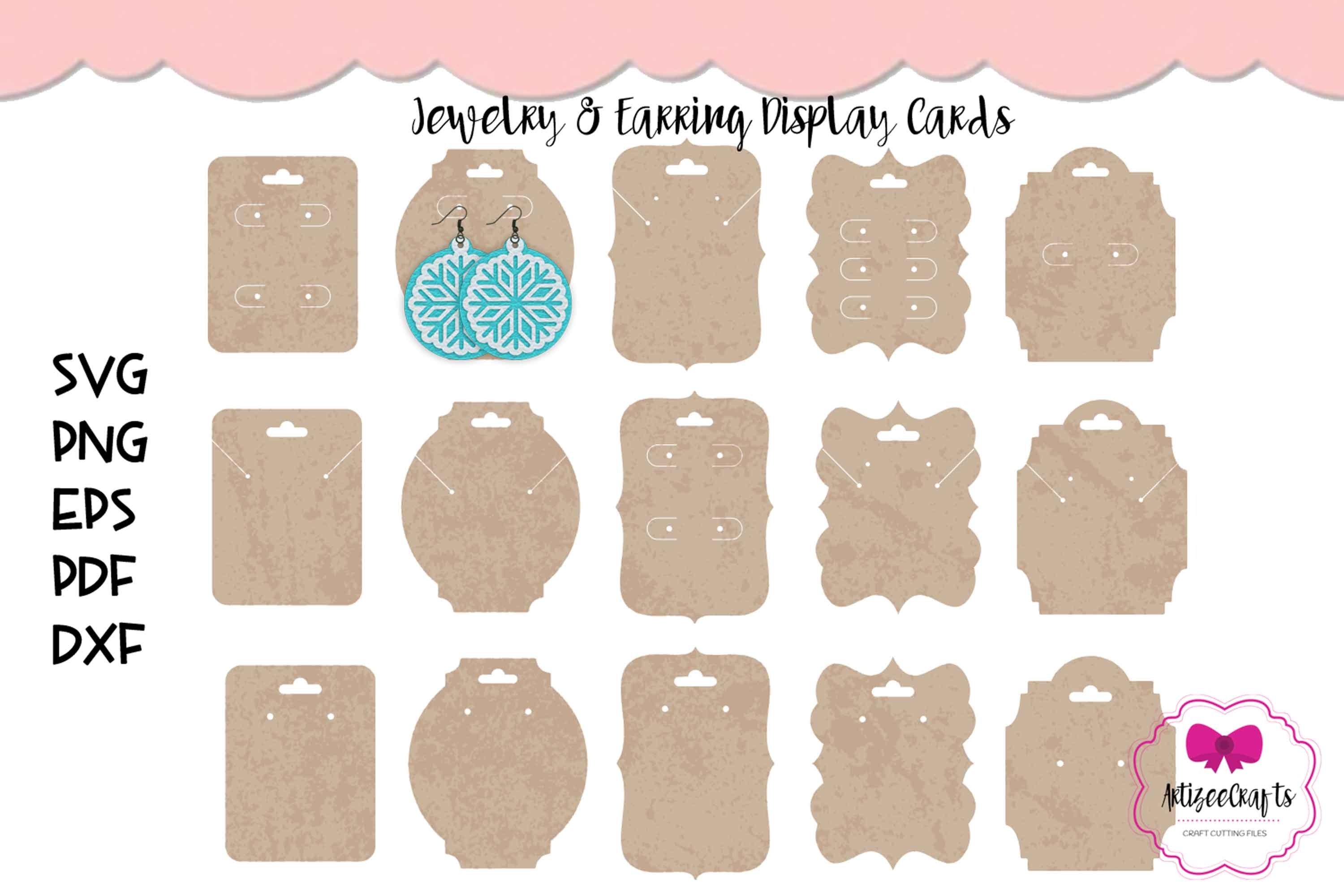 Jewelry Display Card Earrings Card Cricut Jewelry Card 1058153 