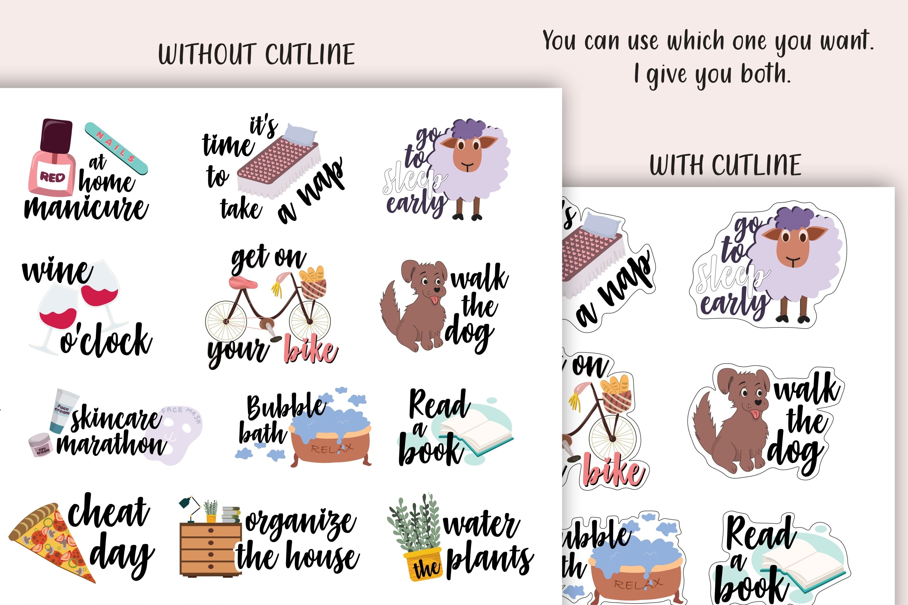 Quarantine Stickers, Stickers Set, Planner Stickers, cutfile (560637 ...