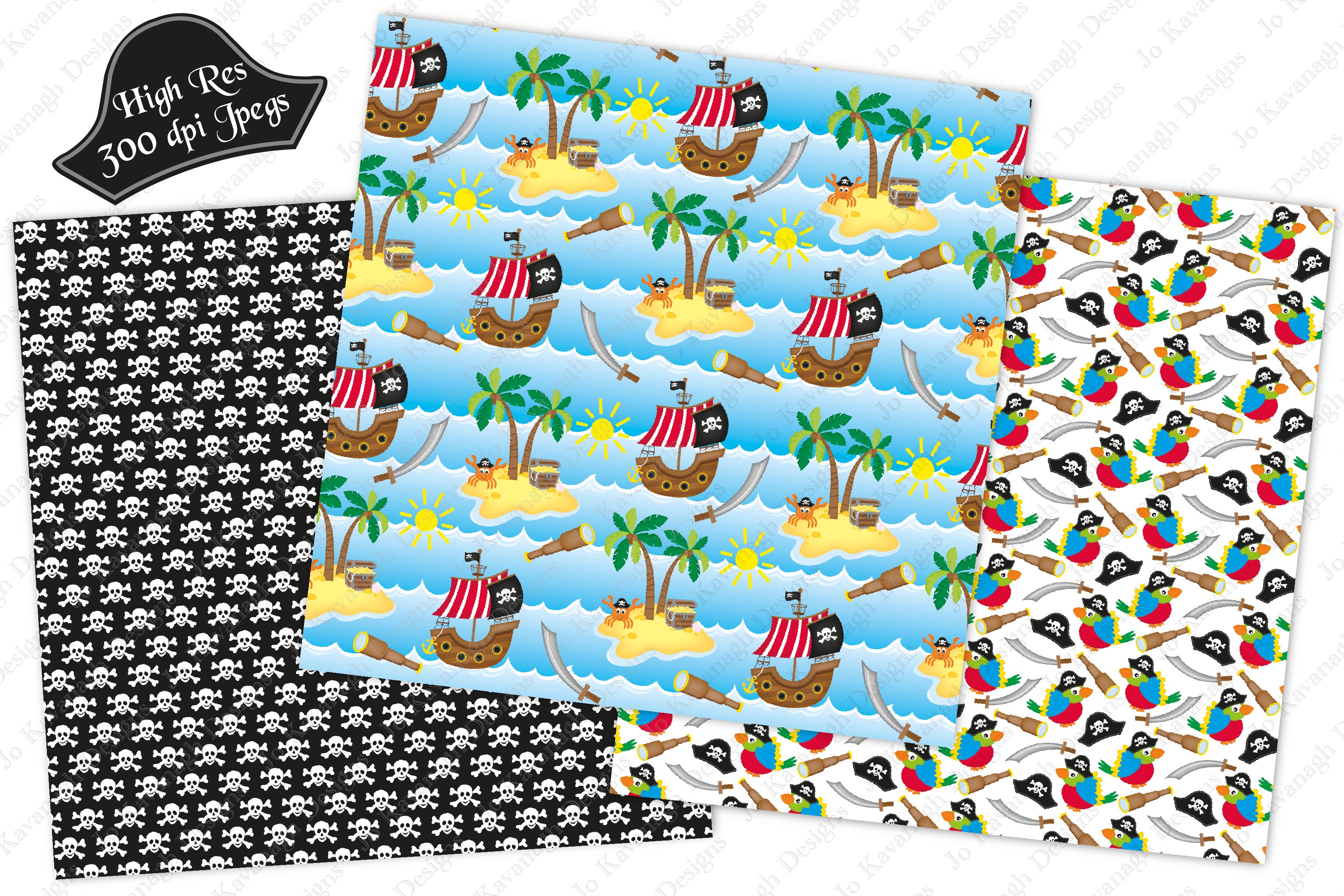 Pirate digital papers, Pirate ship, Pirate patterns, Pirates (85389 ...
