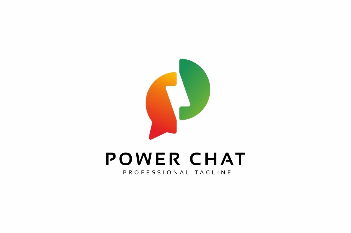 Power Chat Logo (1136323) | Logos | Design Bundles