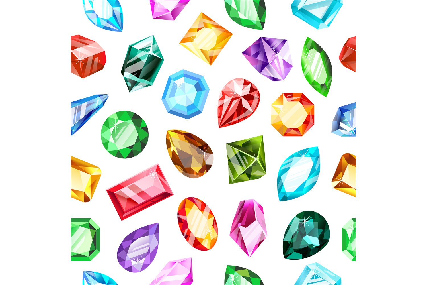 Jewel gems pattern. Crystal gemstone, jewels game gemstone (973113 ...