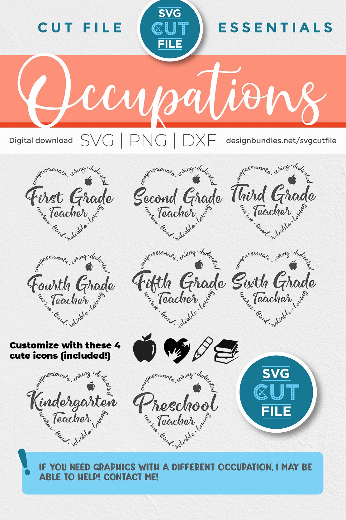 Elementary Teacher svg bundle -a teacher appreciation bundle (869632 ...