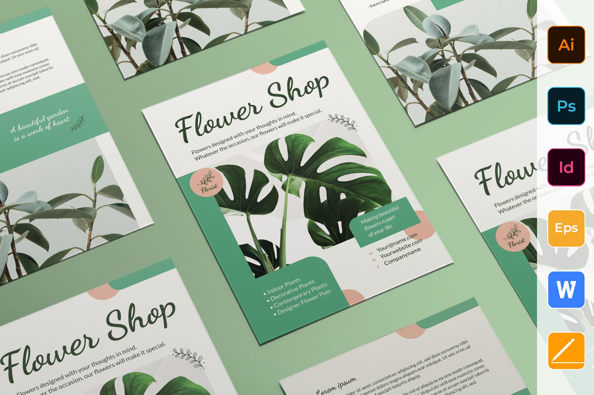 Flower Shop Flyer (432144) | Flyers | Design Bundles