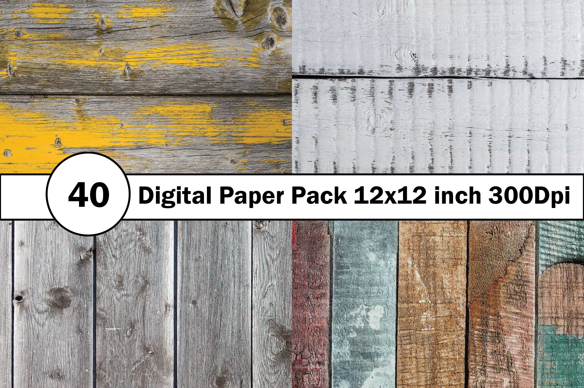 40 Digital Paper Pack 12x12 inch 300 Dpi (380052) | SVGs | Design Bundles