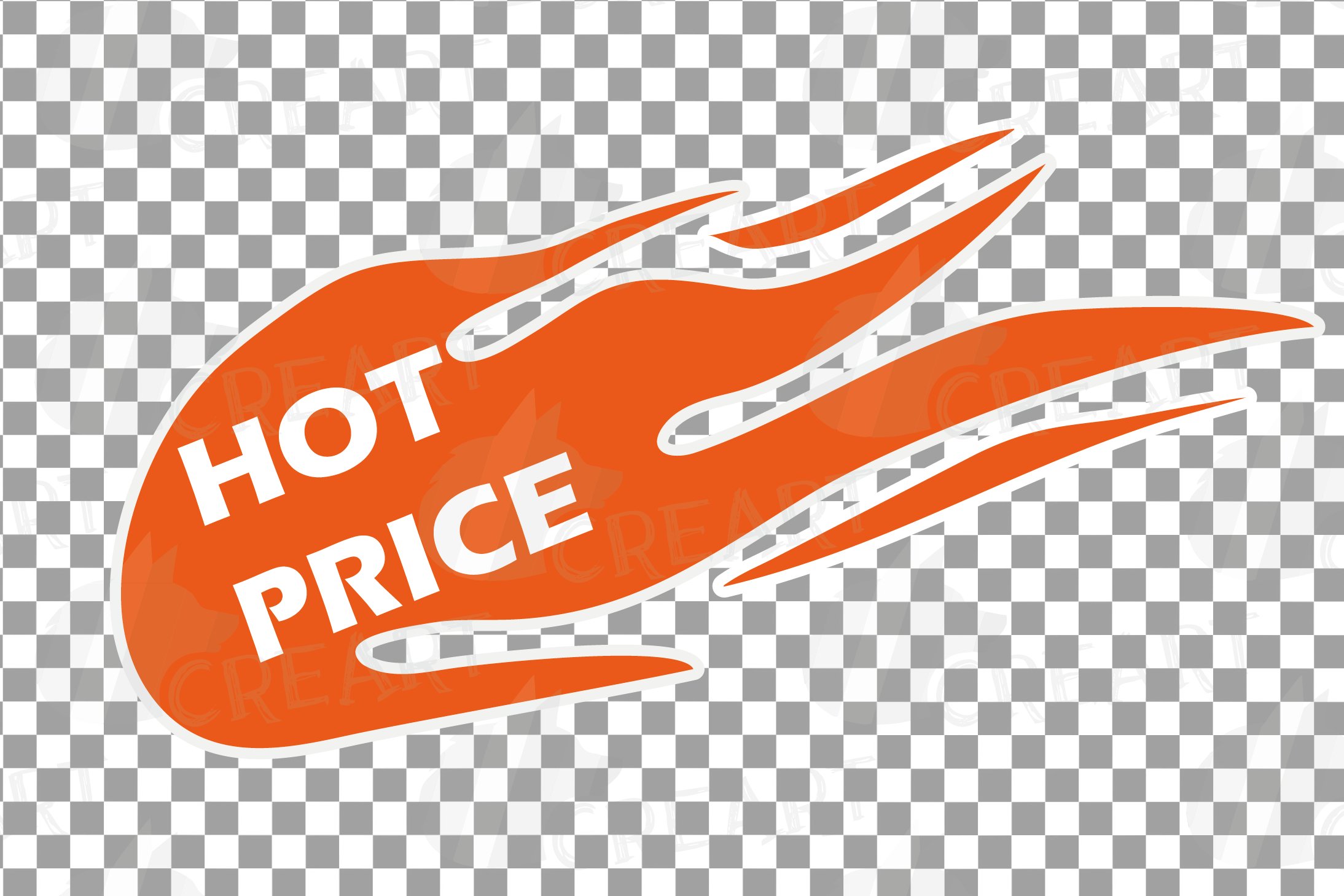 Promotion fire price tag illustration. Hot sale offer banner (359157 ...
