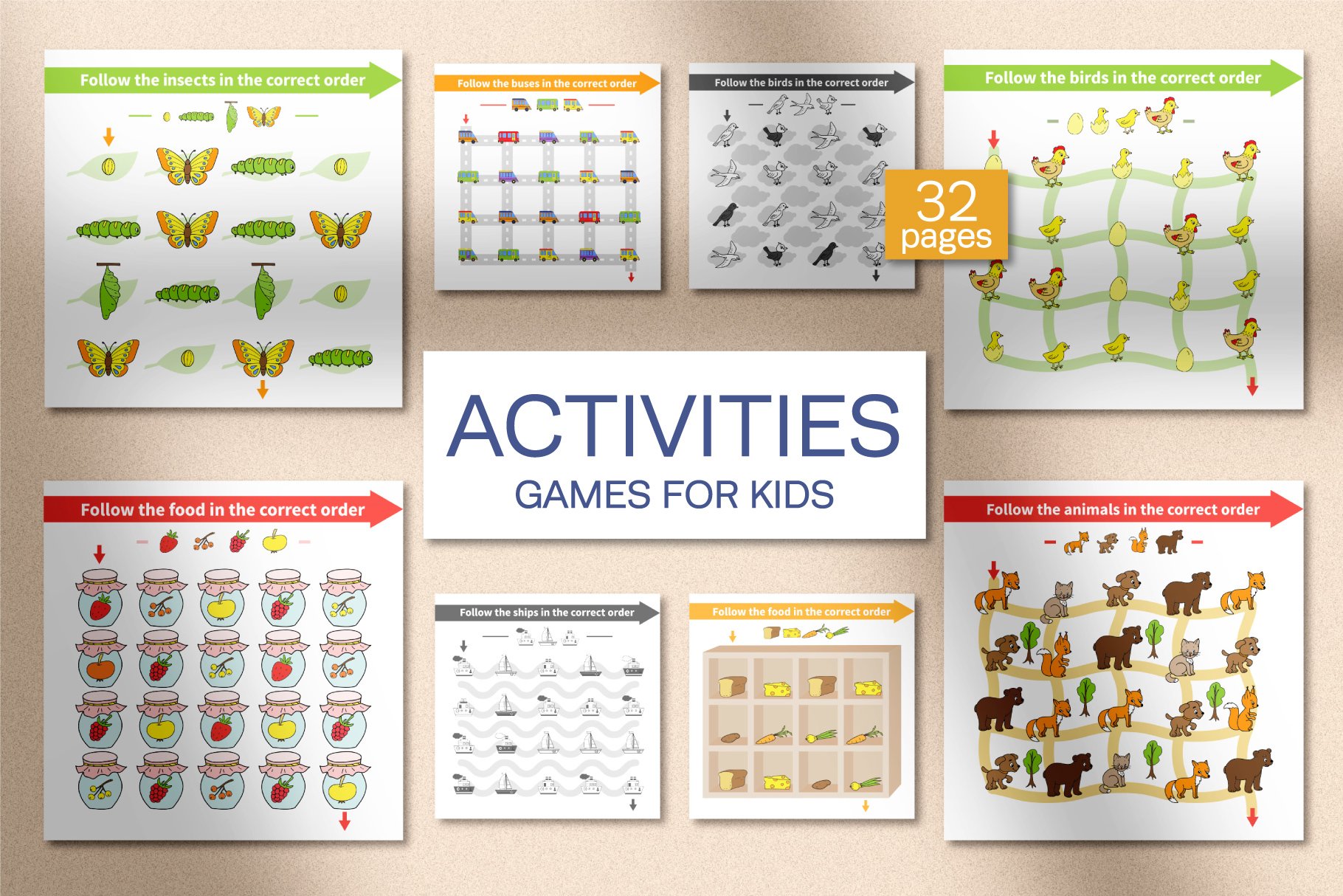 Activities. Games for kids. (984954) | Illustrations | Design Bundles