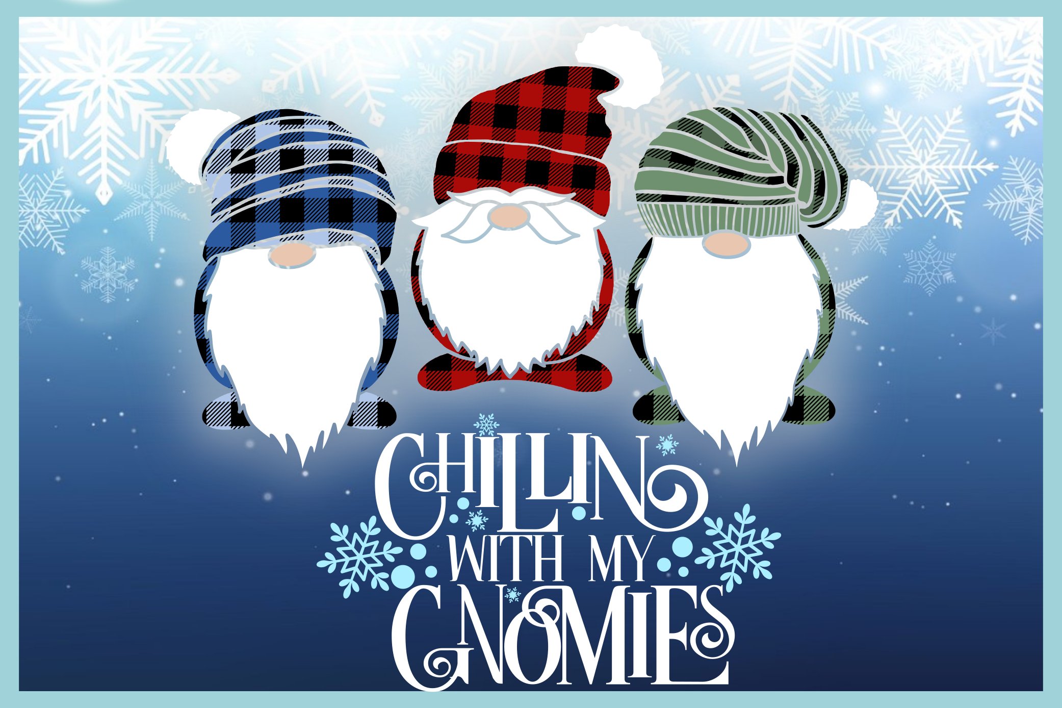 Chillin With My Gnomies Quote with Gnomes SVG (407546) | Cut Files ...