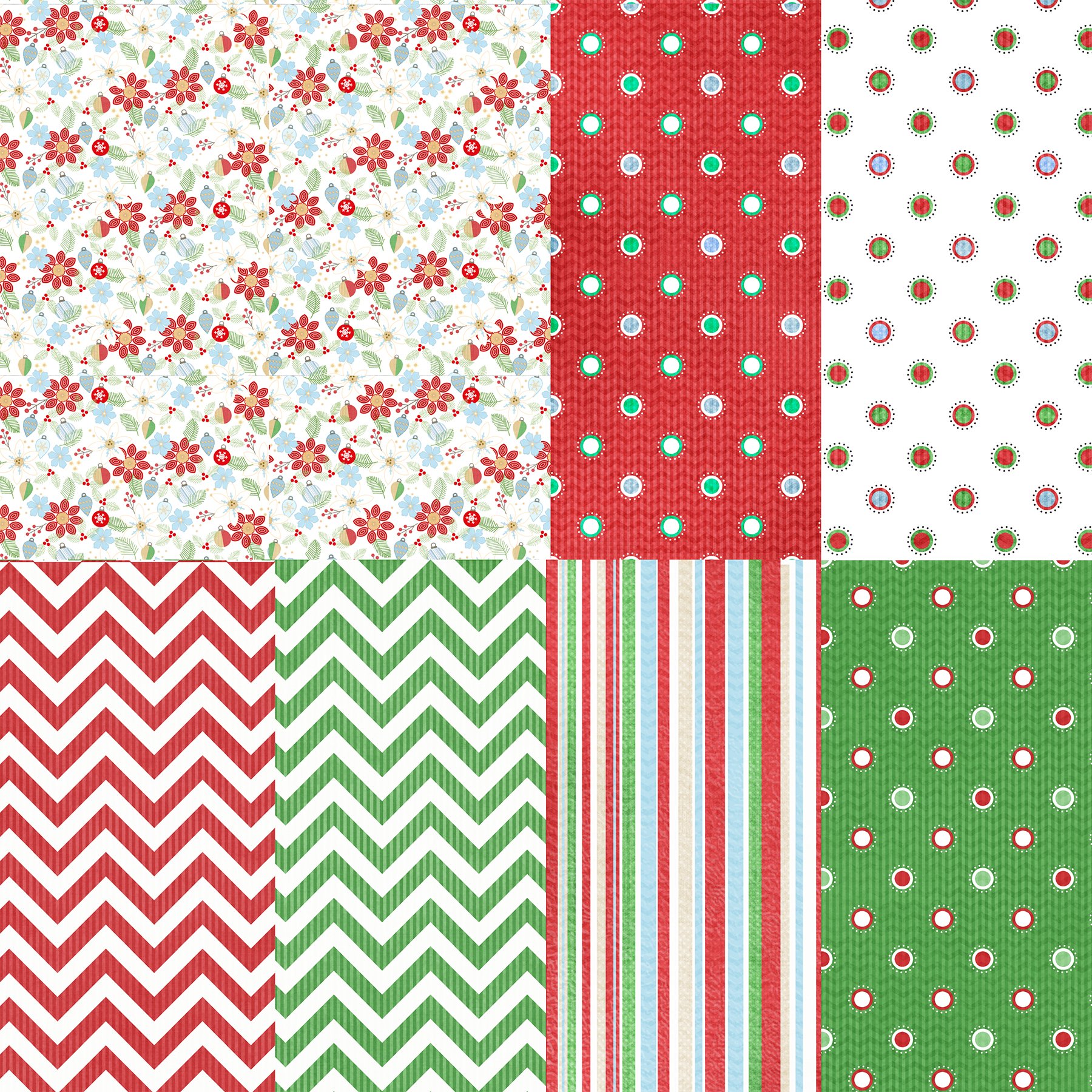 Ho Ho Christmas Giant Mega 28 Digital Paper Pack (102987) | Backgrounds ...