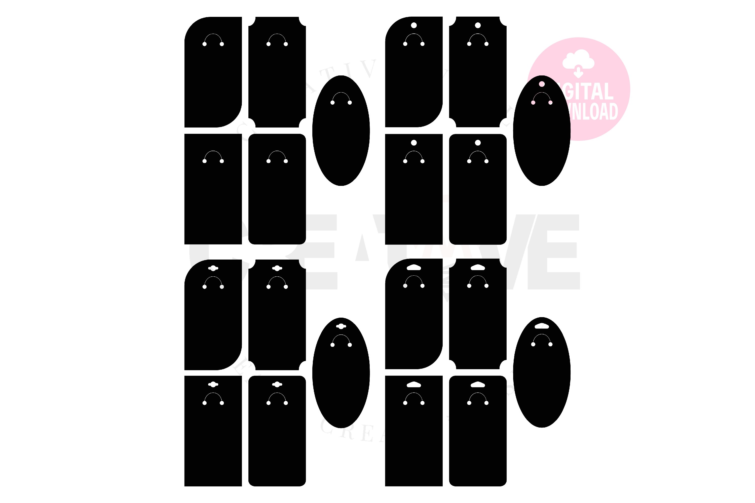 20 Templates Key Ring Display Card | Keychain card| EDC005 (1160871 ...