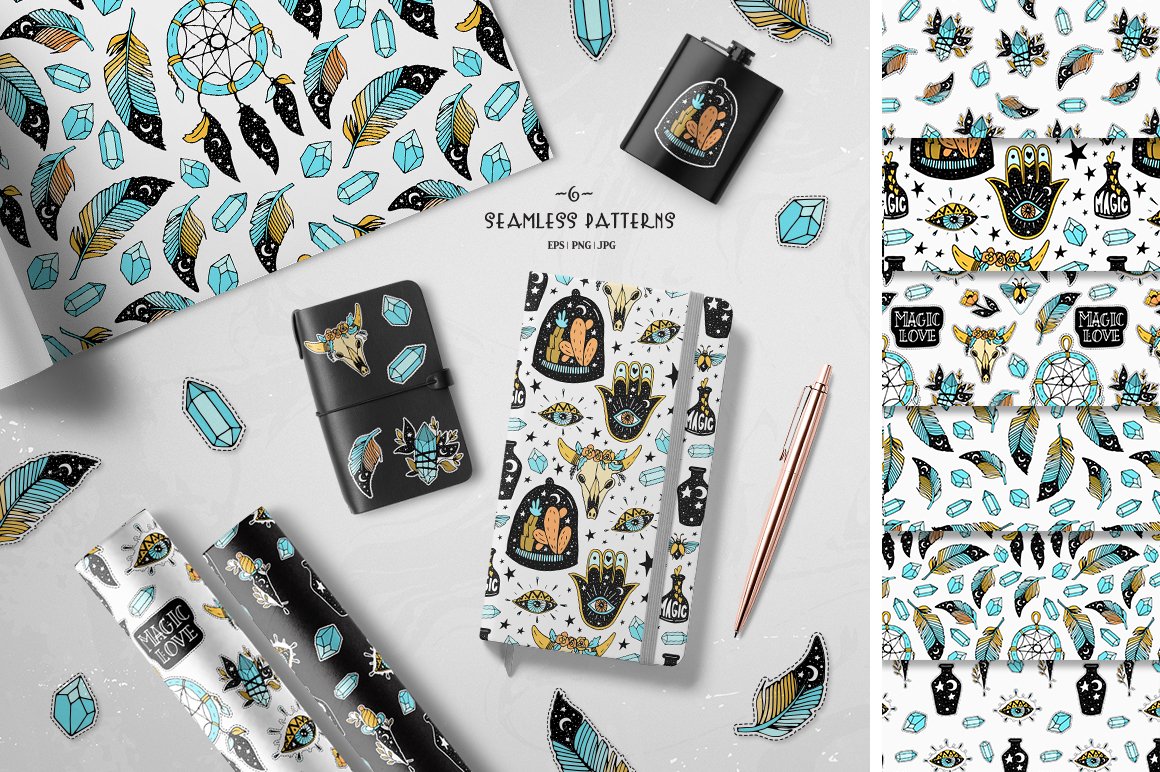 Magic stickers collection (286937) | Illustrations | Design Bundles