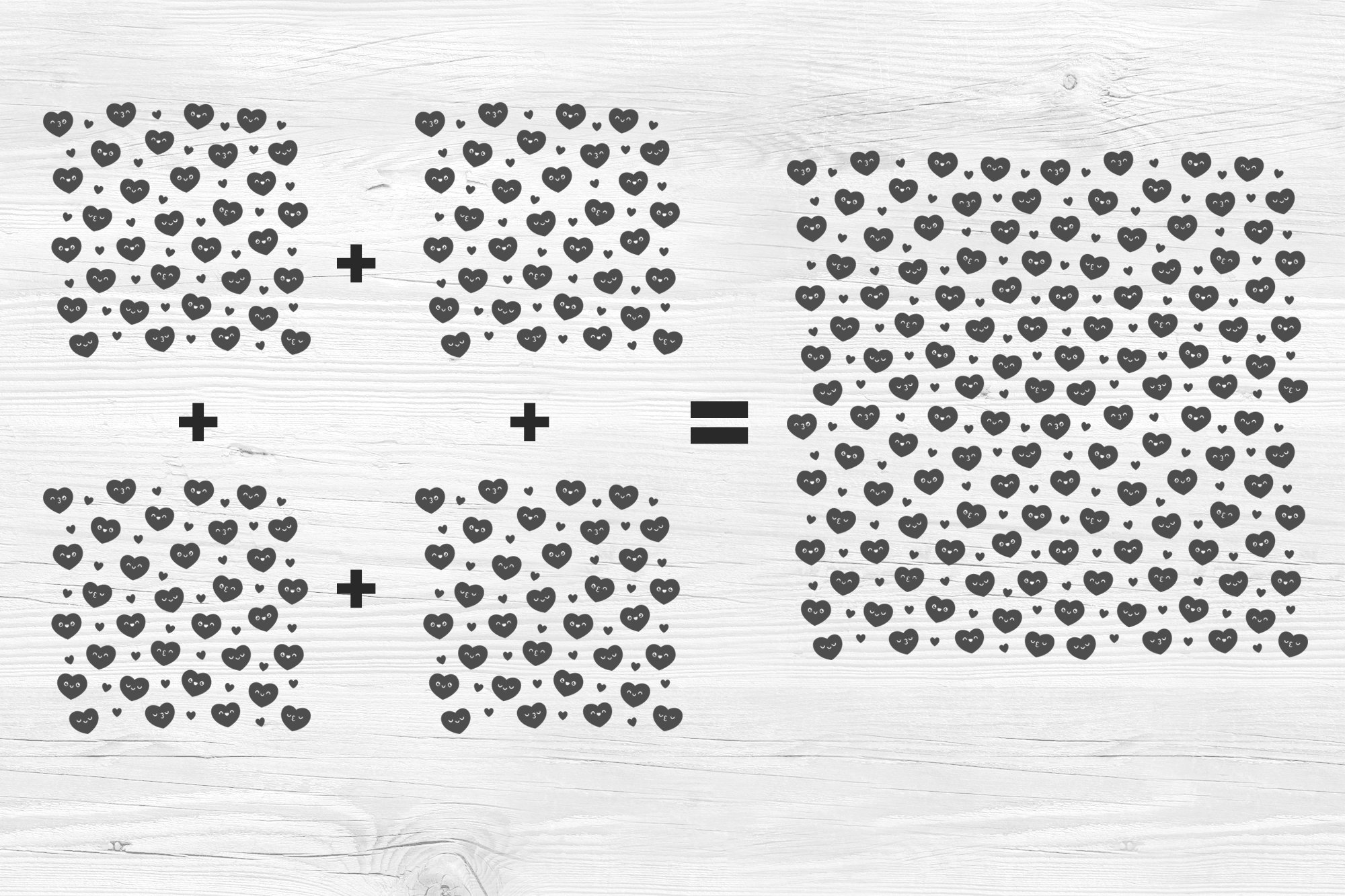 Hearts seamless pattern svg Heart svg Valentines day svg