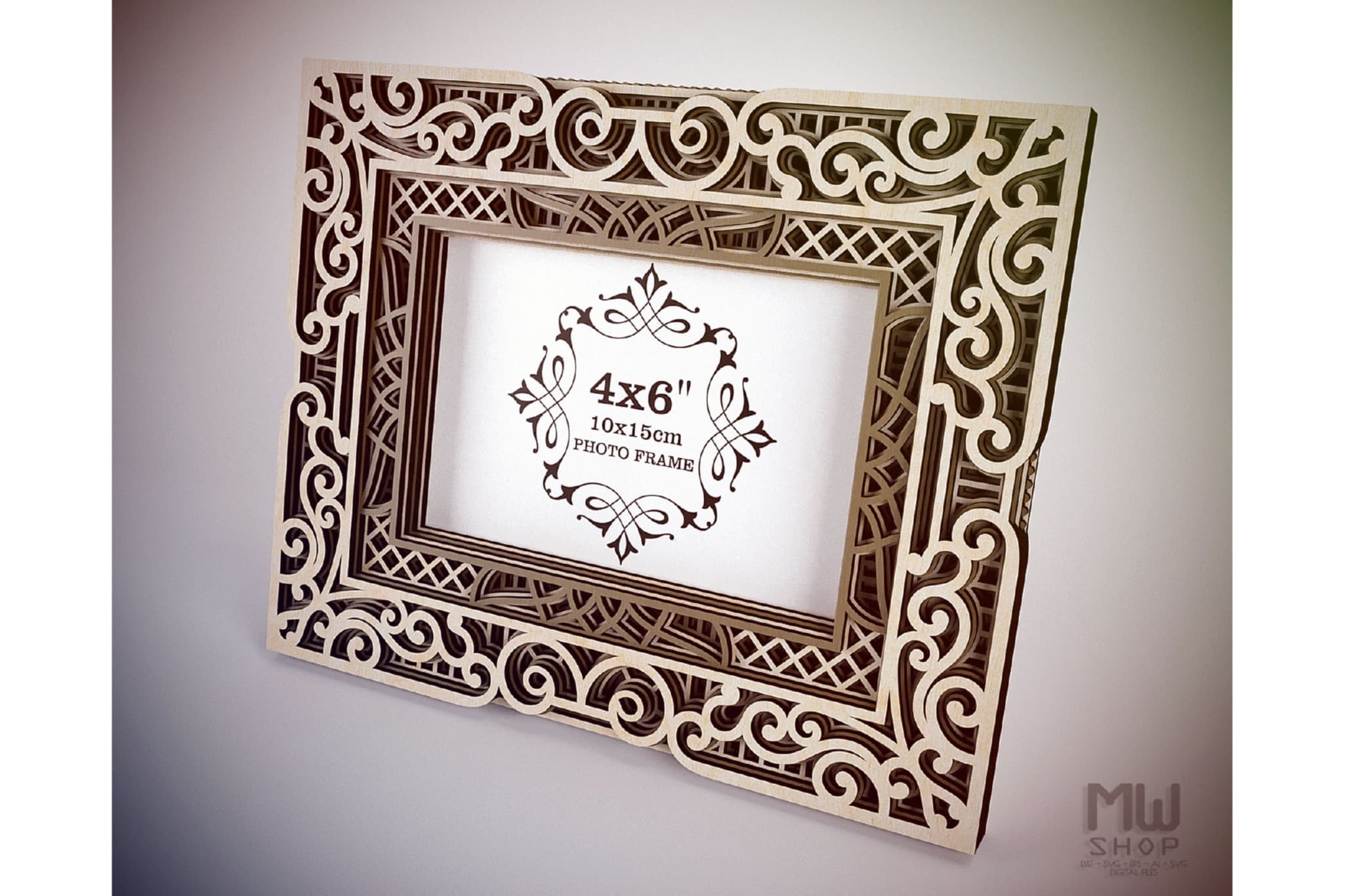 F05 - Multilayer Photo Frame, Laser Cut Photo Frame DXF (579814 ...