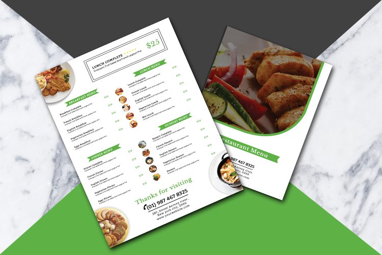Menu flyer (117316) | Flyers | Design Bundles