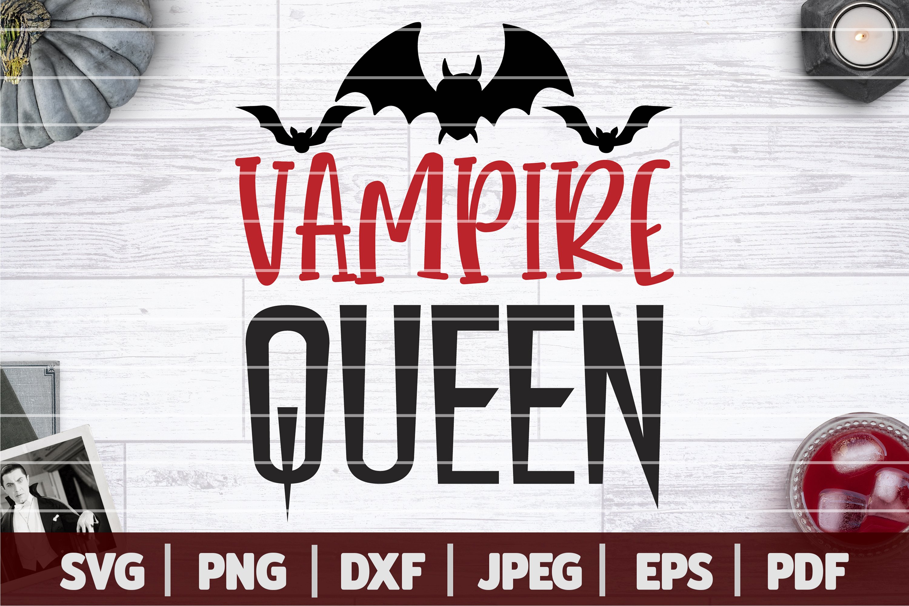 Vampire QUEEN SVG, Halloween Vampire SVG (860111) | Cut Files | Design ...