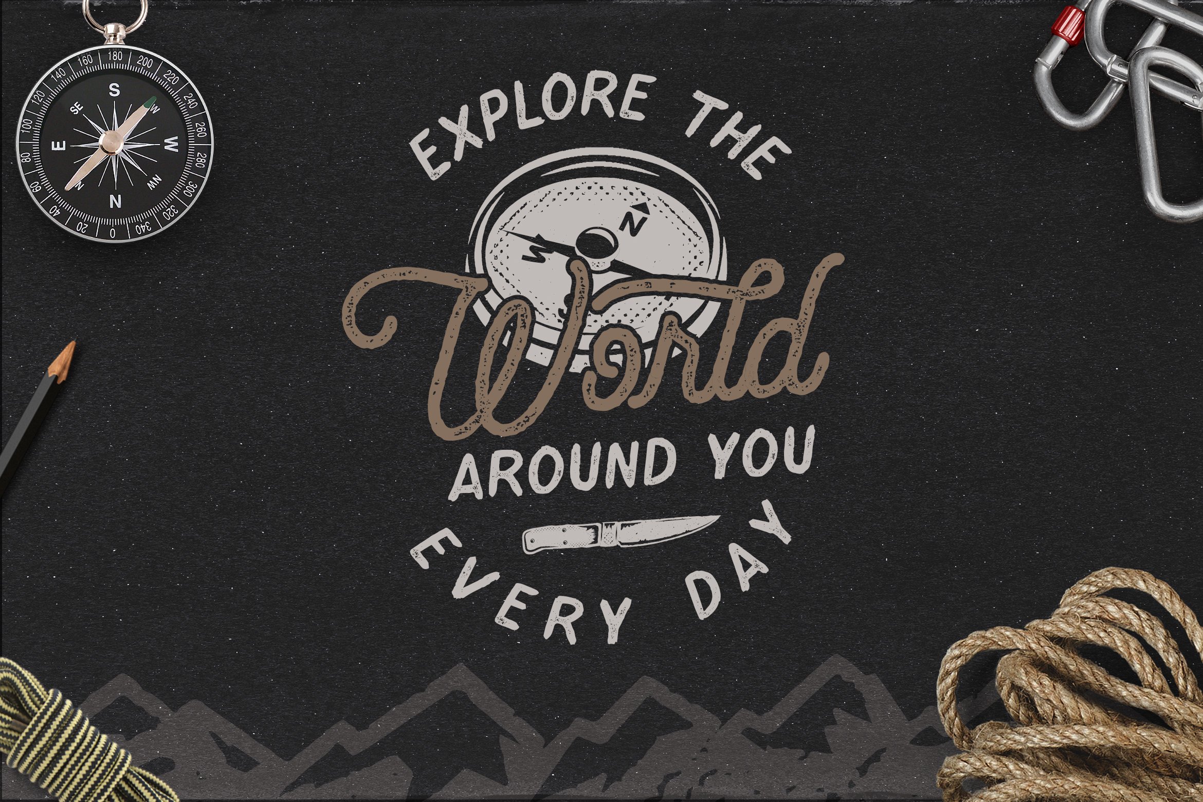 Vintage Travel Logo / Explorer Badge Retro Design (38244) | Logos ...
