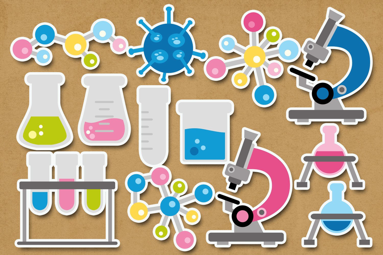 Science lab illustrations clip art