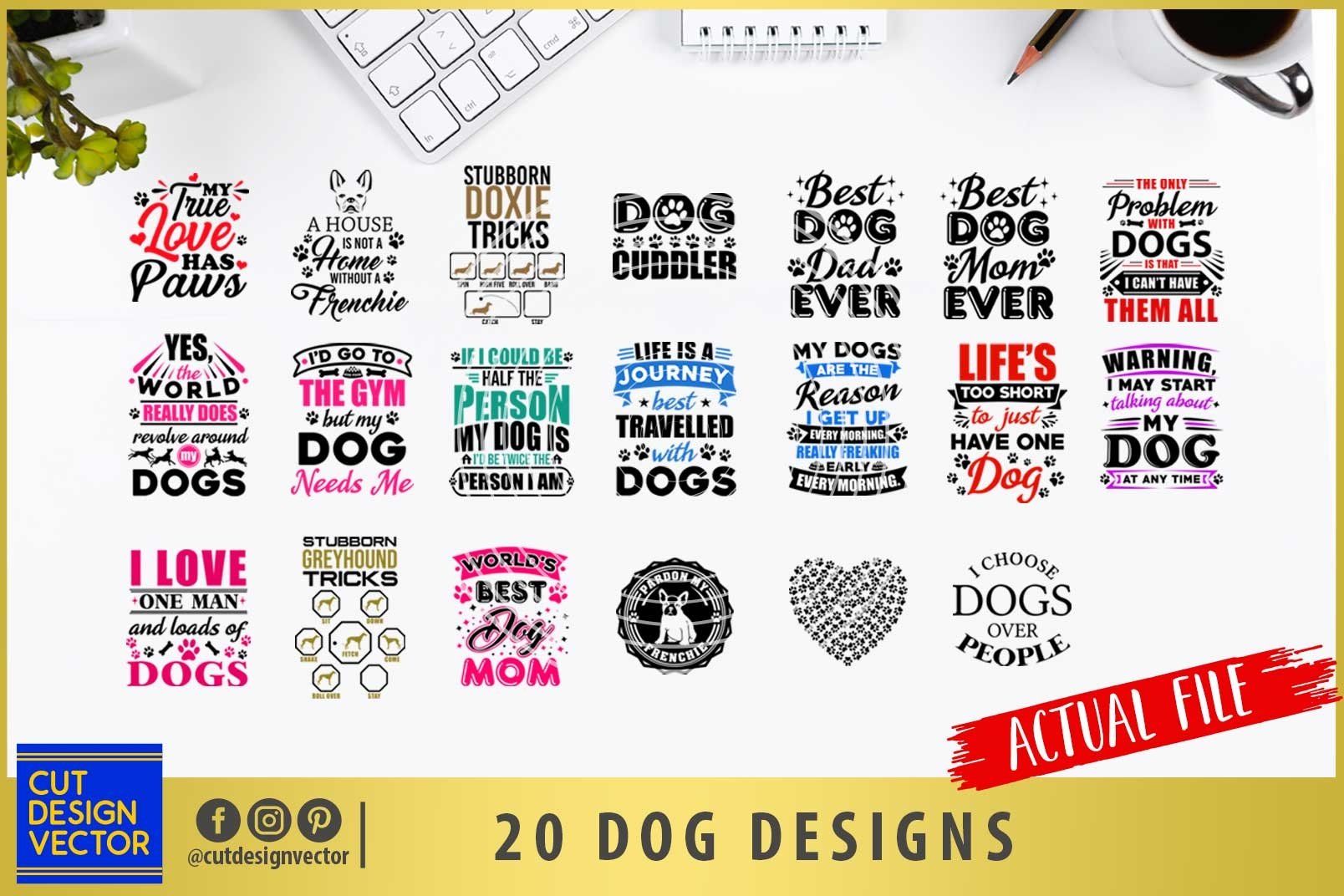 Dog SVG Bundle (1134176) | Cut Files | Design Bundles