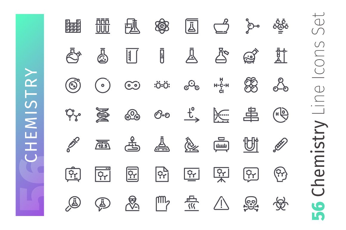 Chemistry Line Icons Set (41092) | Icons | Design Bundles