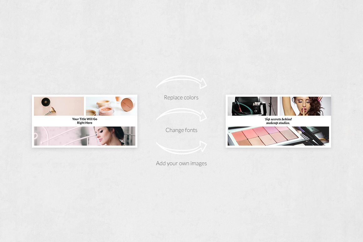 Makeup Twitter Posts (200078) | Web Elements | Design Bundles