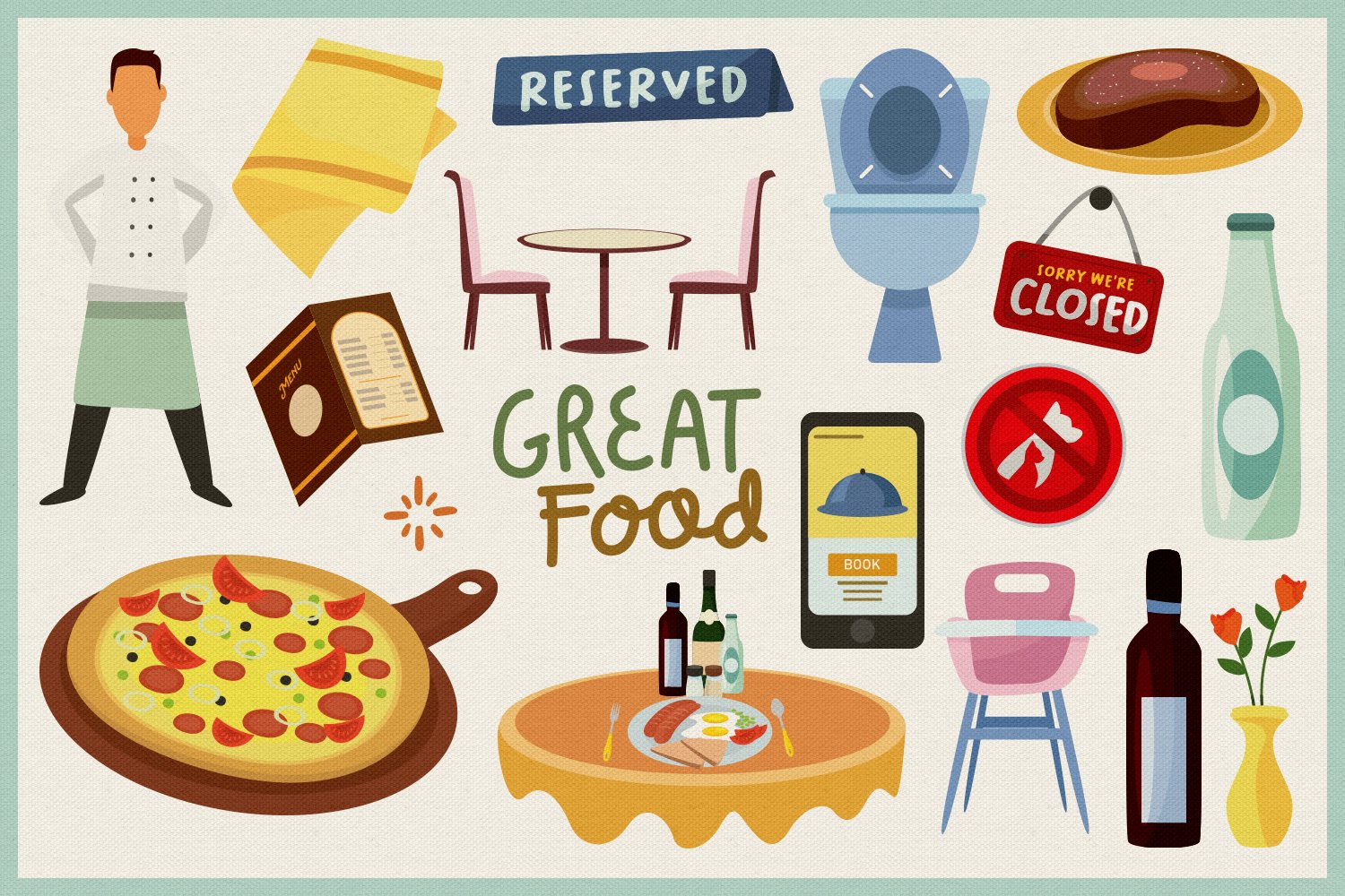 Restaurant Vector Clipart Pack