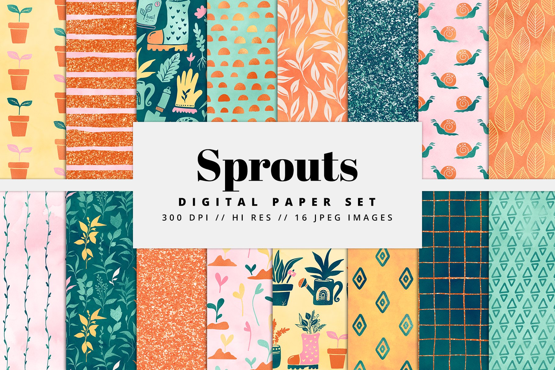 Sprouts Digital Paper Pack