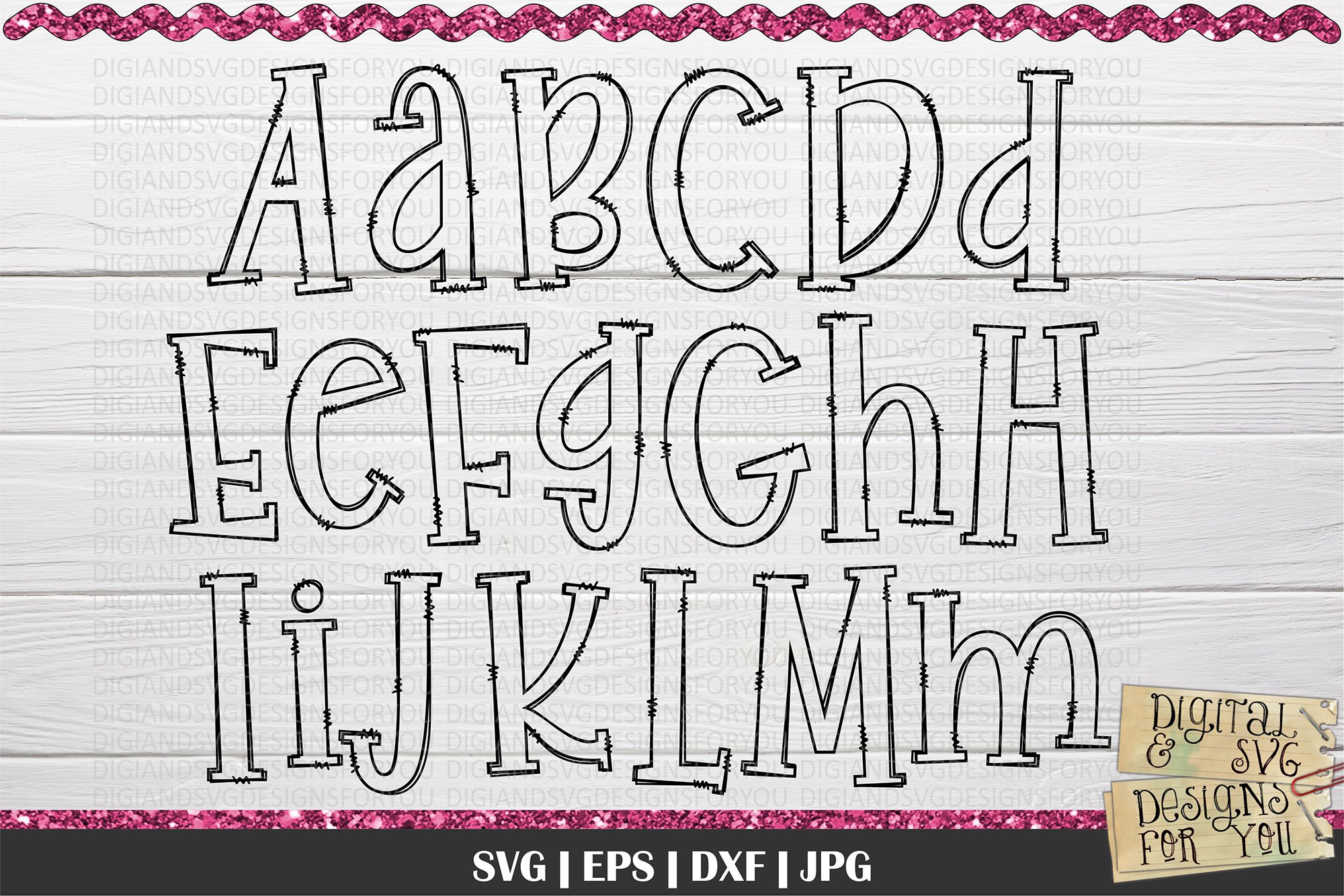 Doodle letters SVG | Transparent doodle letters | Alphabet (918118 ...