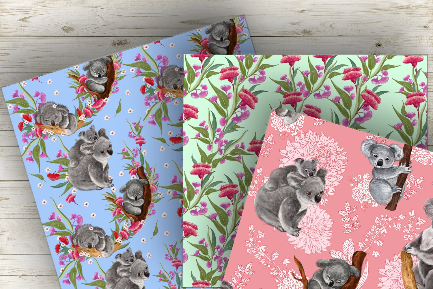 Koala.seamless patterns (434783) | Patterns | Design Bundles