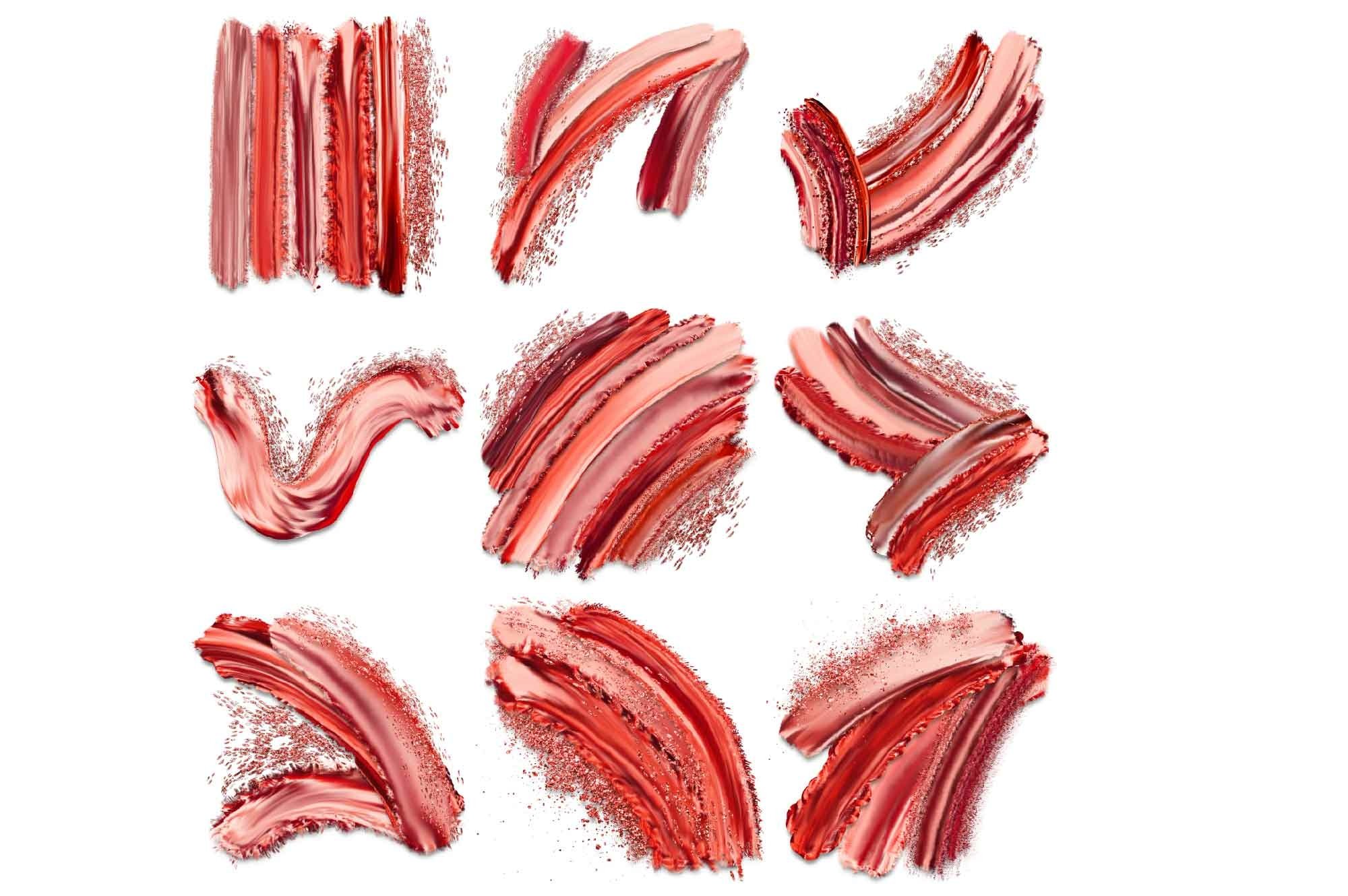 Luxury Red Brush Strokes Clipart (1195906) | Illustrations | Design Bundles