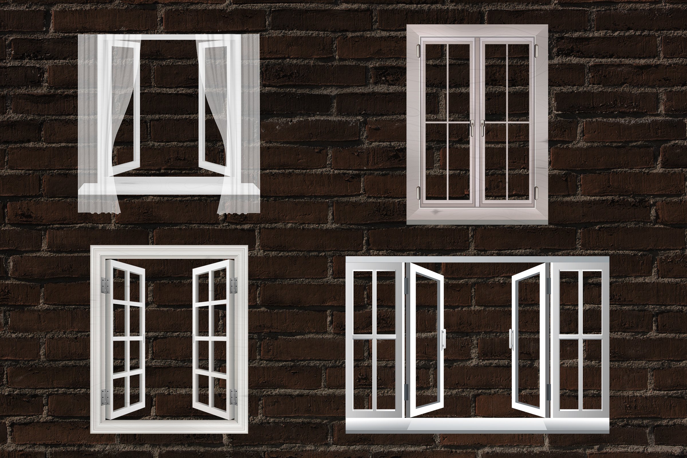 Window Overlays, Window Frames Clipart (429539) | Decorations | Design ...