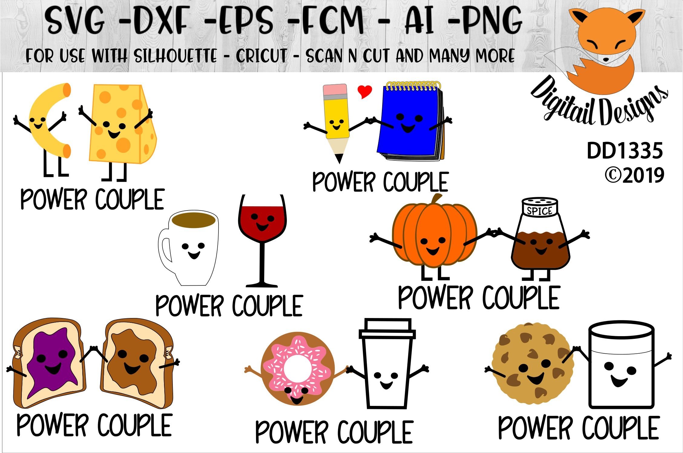 Funny Power Couple SVG Bundle (208702) | Sublimation | Design Bundles