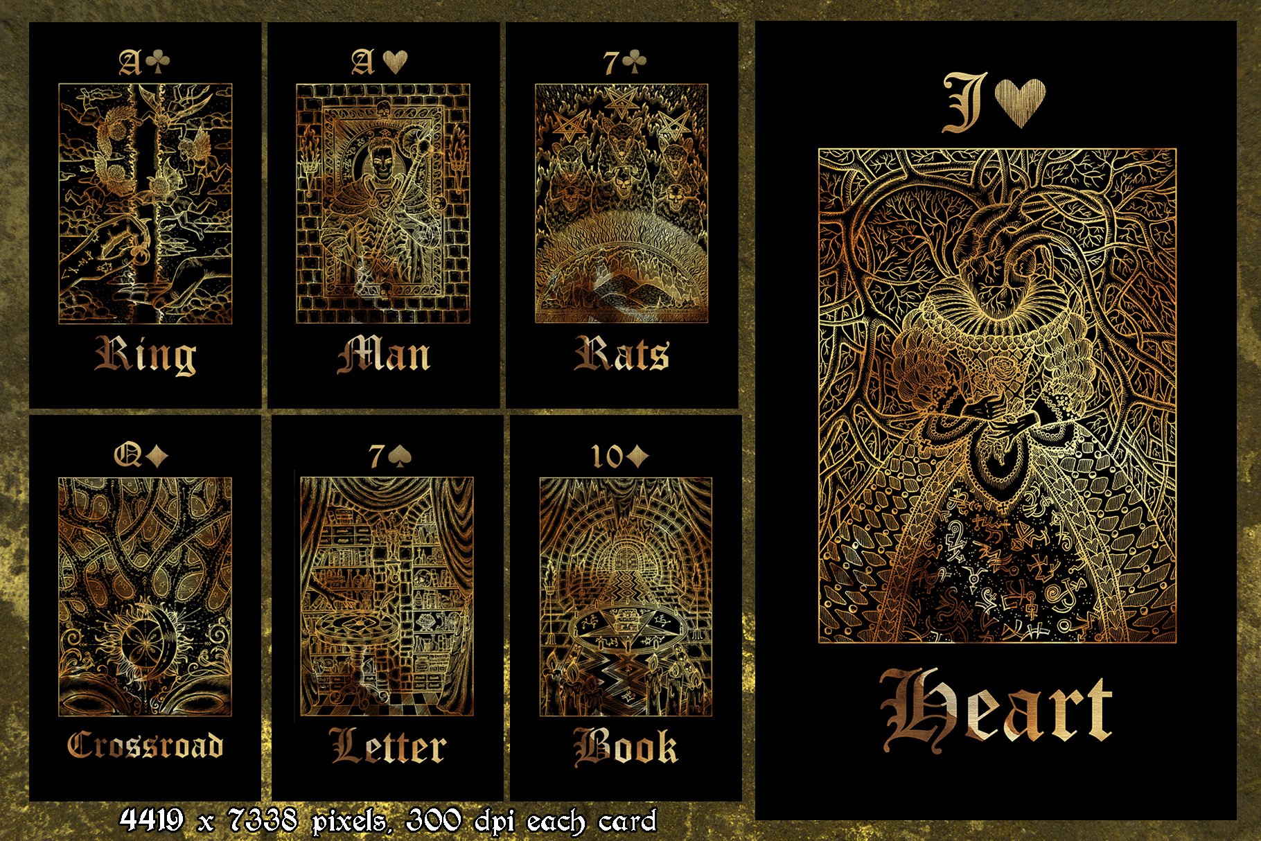 Lenormand Gothic Mysteries, gold edition (1116007) | Illustrations ...