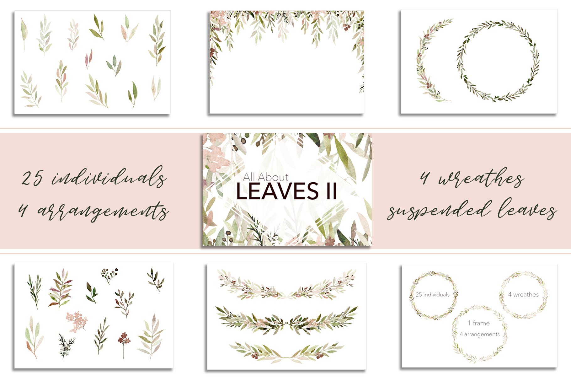 3 in 1 - All About Leaves Bundle (145664) | Illustrations | Design Bundles